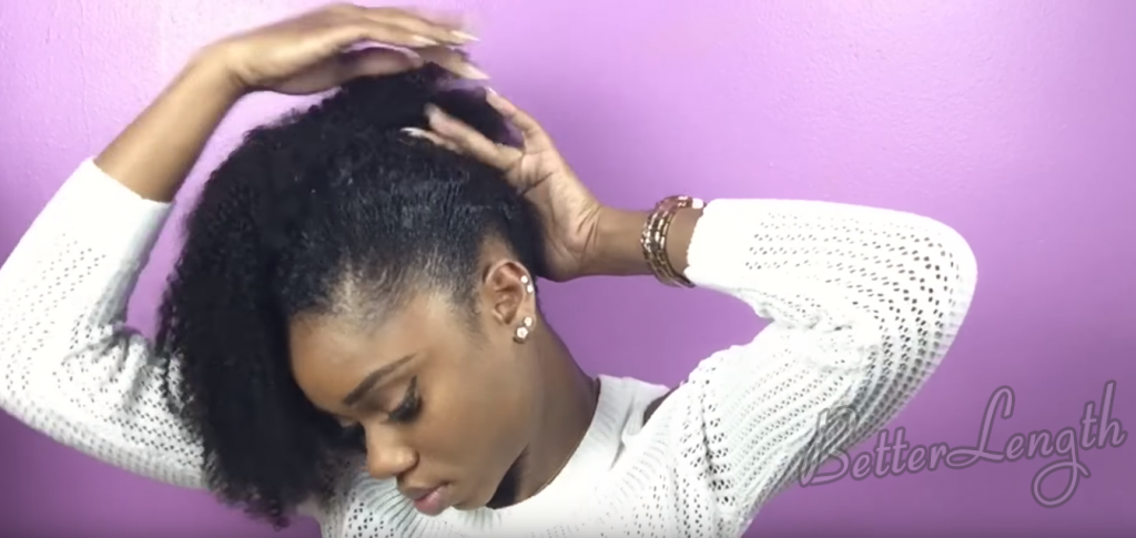 How to Do A Sleek Side Afro Hairstyle On Short Natural Hair ...