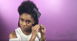 How to Do A Sleek Side Afro Hairstyle On Short Natural Hair ...