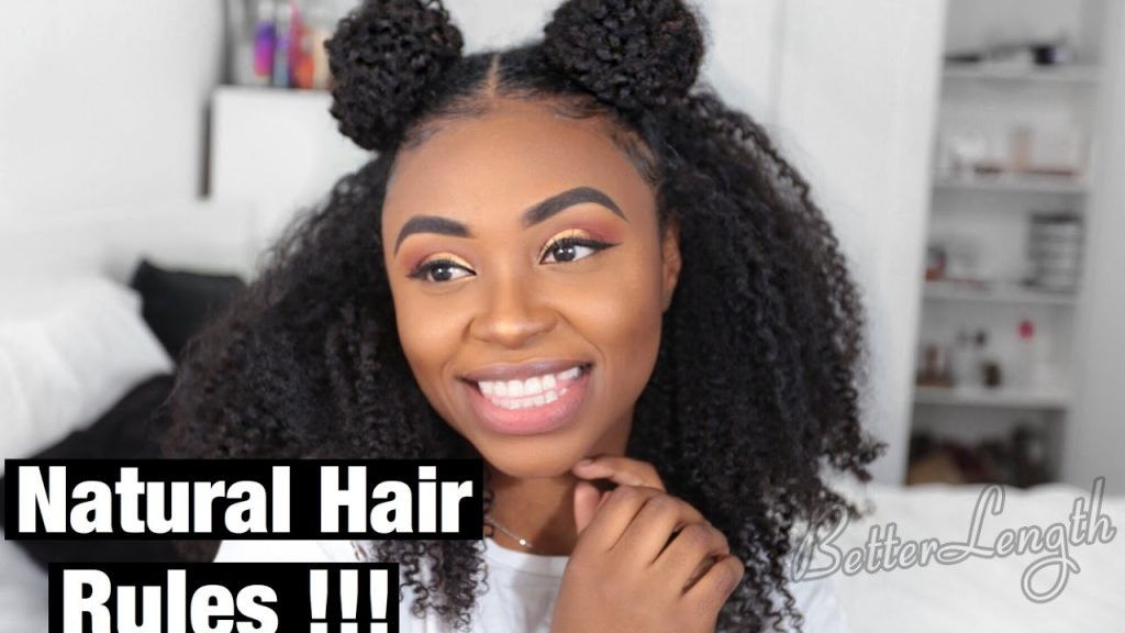 How to Do A Half up Space Buns on Natural Hair with Clip-ins ...