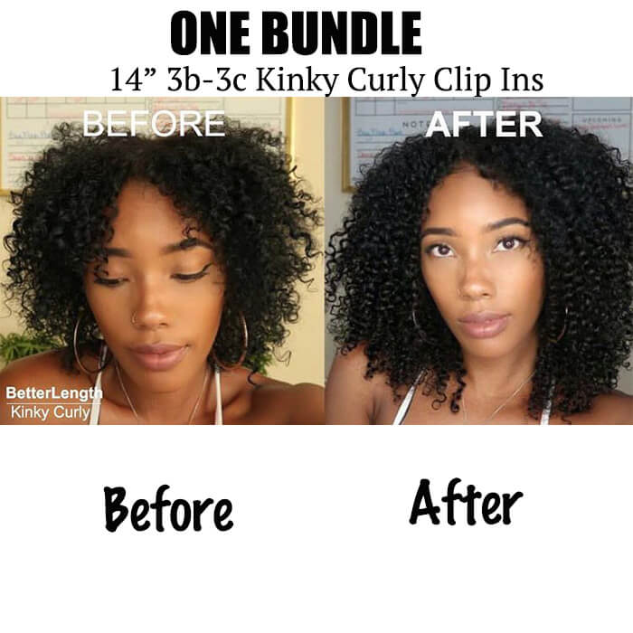 Kinky Curly Clip In Hair Extensions | 3b-3c Natural Hair : BetterLength