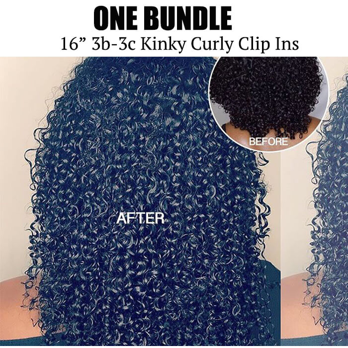 Kinky Curly Clip In Hair Extensions | 3b-3c Natural Hair : BetterLength