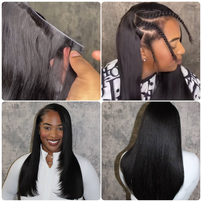 Upgraded Seamless Clip-In Hair Extensions | Natural Look & Easy Application